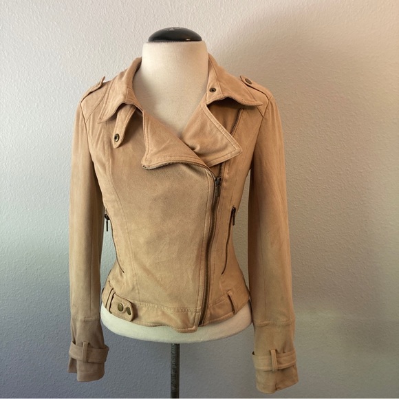 blanc noir | Jackets & Coats | Bnci By Blanc Noir Tan Vegan Suede Moto Jacket Xs | Poshmark